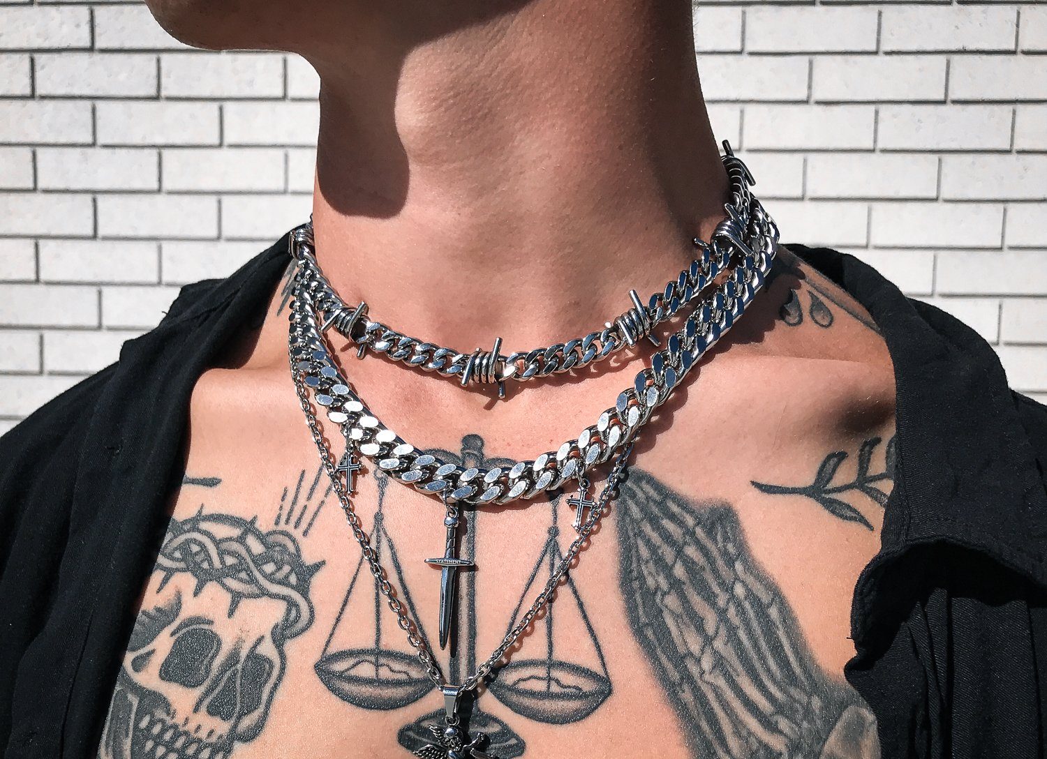 The Anatomy of The Barbed Wire Cuban Link Necklace