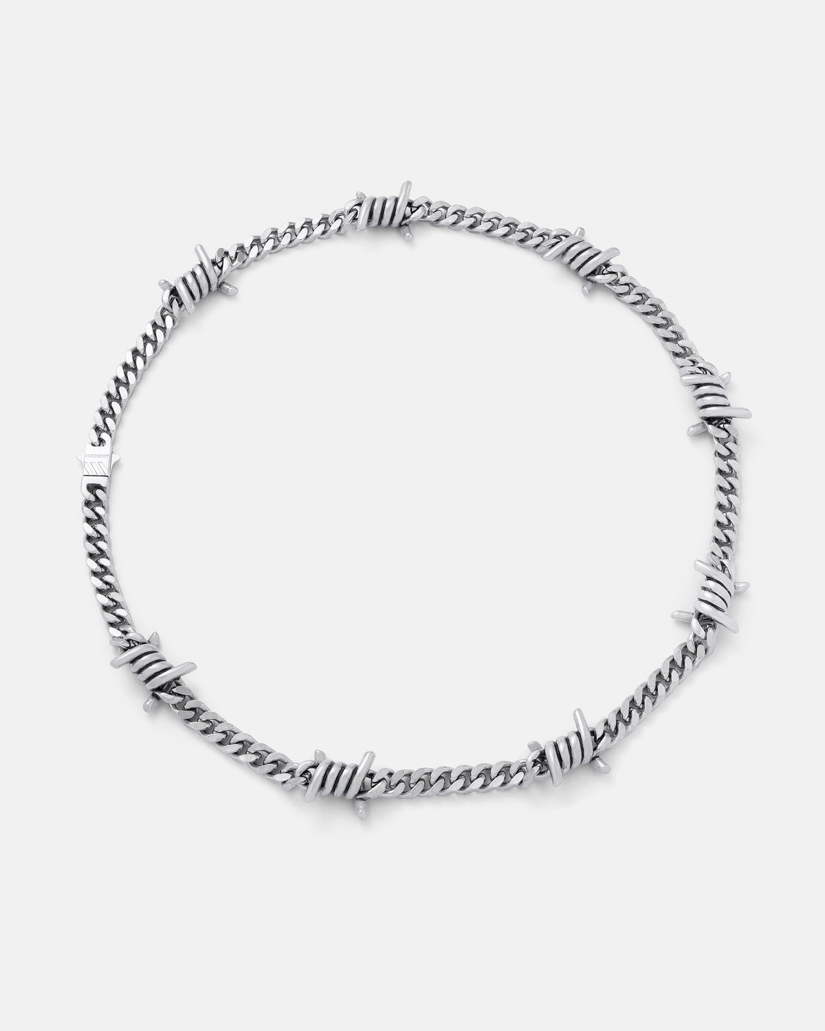 Bold and Beautiful: Silver Barbed Wire Necklace - Handcrafted Statement ...