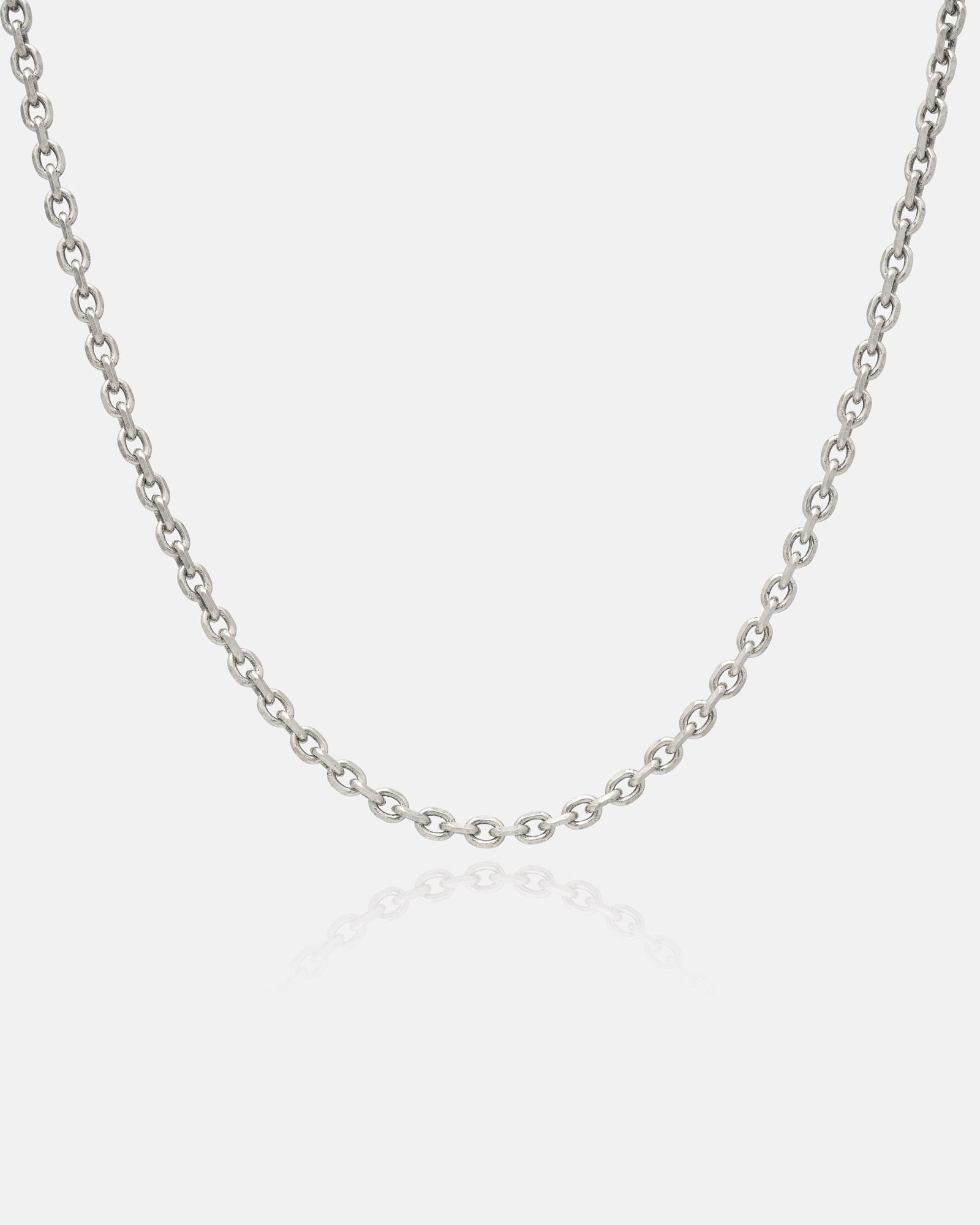 Diamond Cut Cable Link Chain Necklace 4.5mm In Sterling Silver