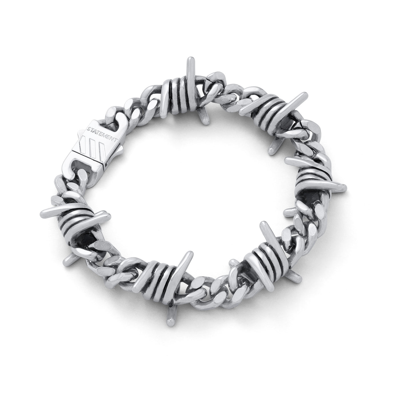 Bold and Beautiful: Silver Barbed Wire Necklace - Handcrafted Statement ...