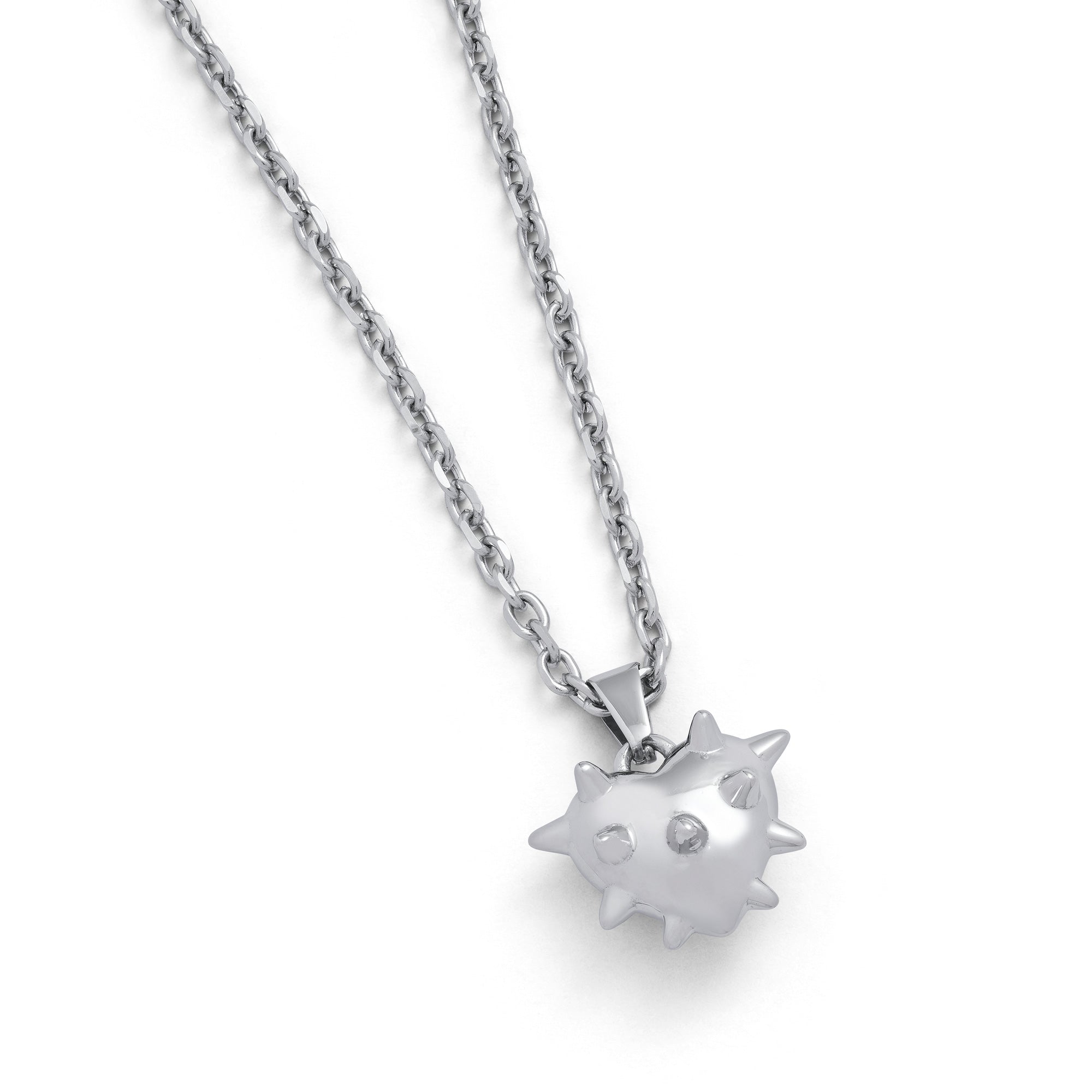 Stunning Spiked Heart Pendant Necklace in Stainless Steel By Statement