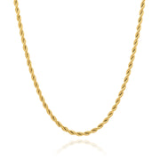 Classic 4mm Gold Rope Chain Necklace By Statement Collective 18K Gold