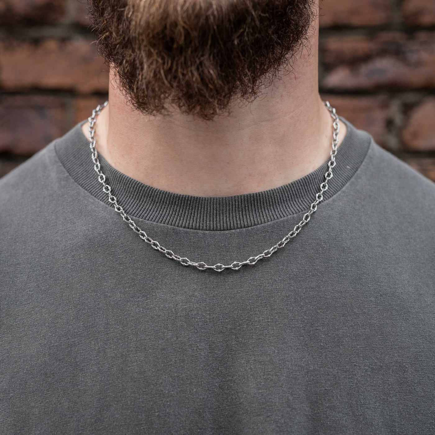 Medieval Era Spiked Chain Link Necklace By Statement Collective