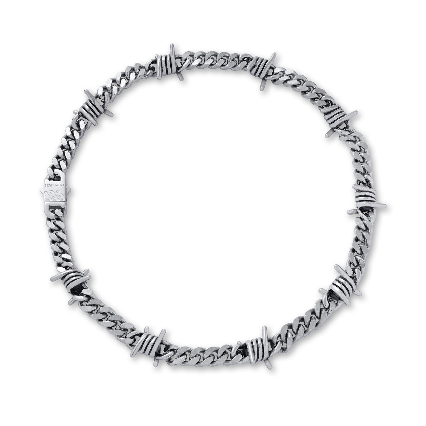 Bold and Beautiful: Silver Barbed Wire Necklace - Handcrafted Statement ...