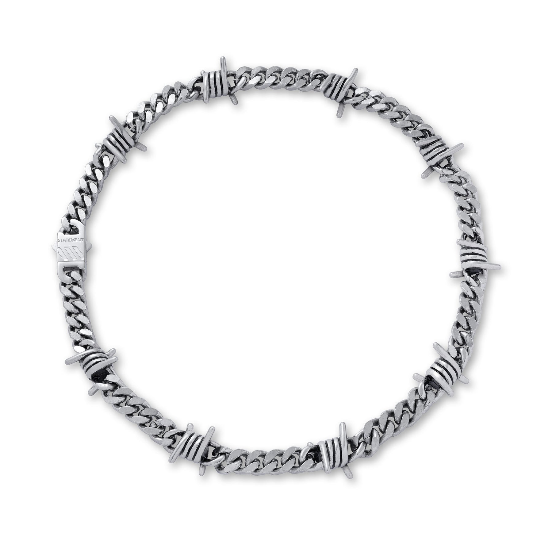 Bold and Beautiful: Silver Barbed Wire Necklace - Handcrafted Statement ...