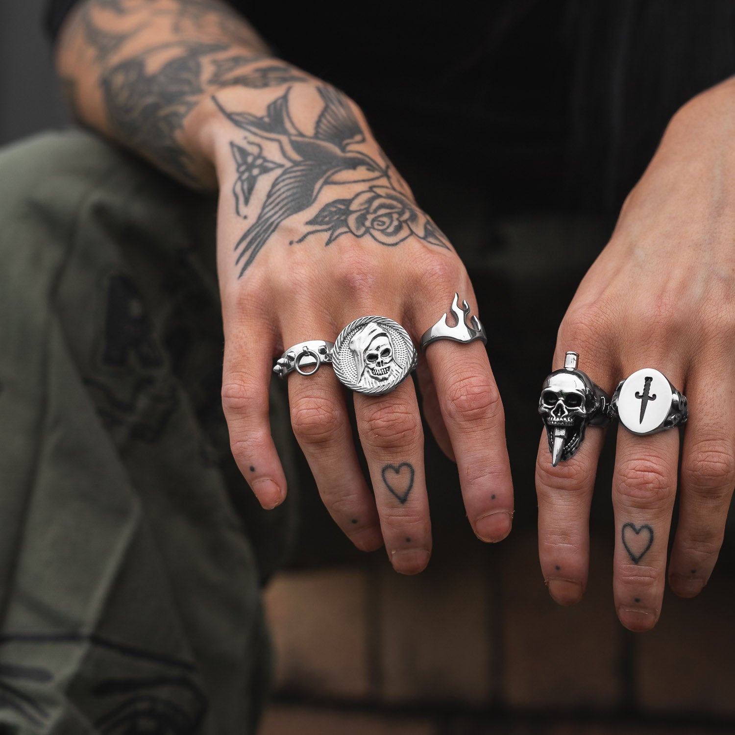 Classic Handmade Grim Reaper Ring In Stainless Steel By Statement ...