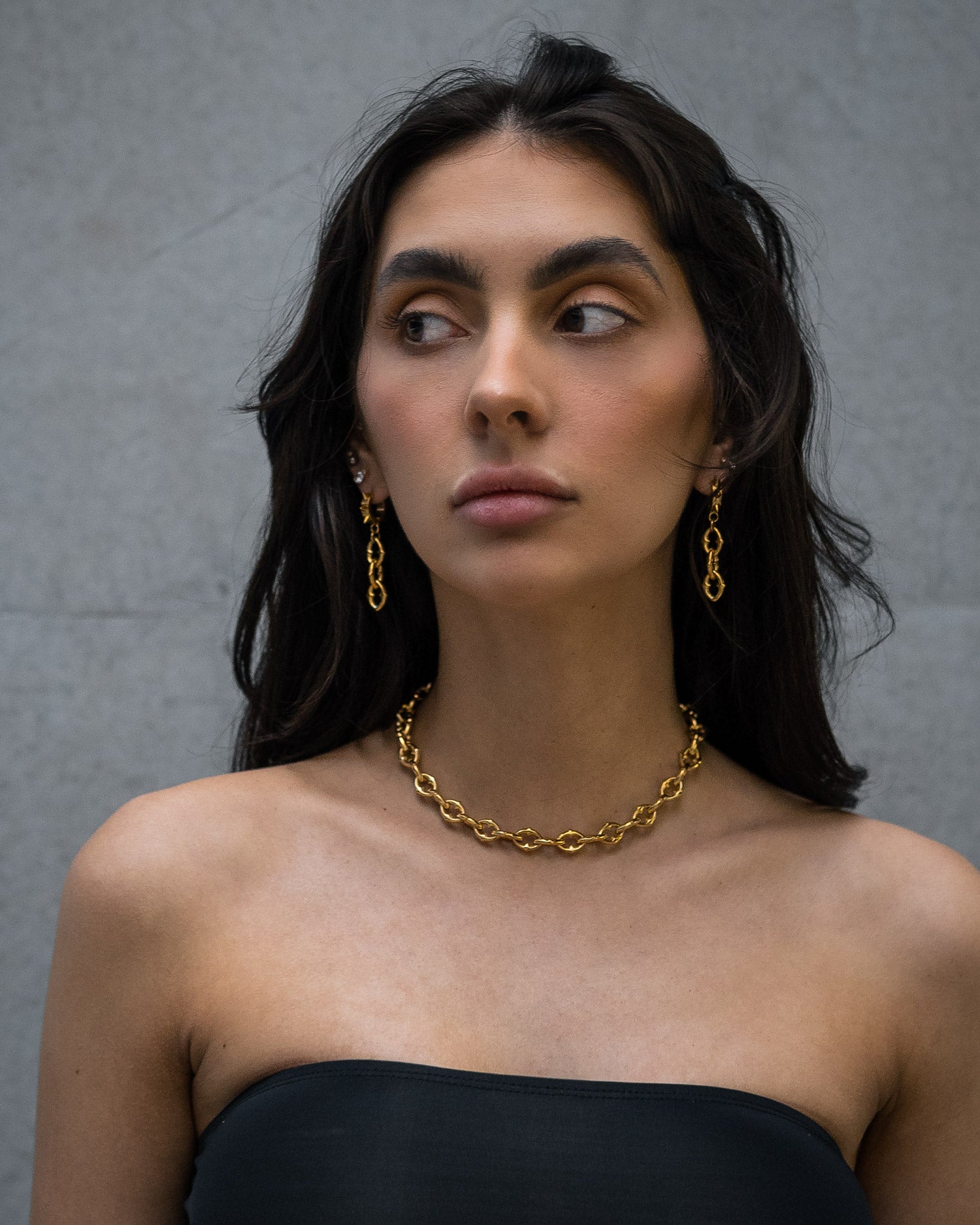 "The Cathedral" Medieval Spiked Link Chain Necklace in 18k Gold - Statement Collective